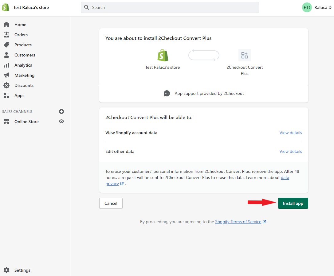 Integrate Shopify with 2CO ConvertPlus (by Verifone) | Shopping cart integration | 2Checkout